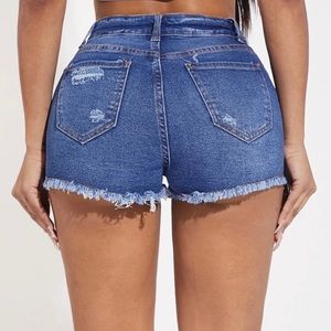 Zara | Shorts | New In Packagedenim Button Shorts Blue | Poshmark
